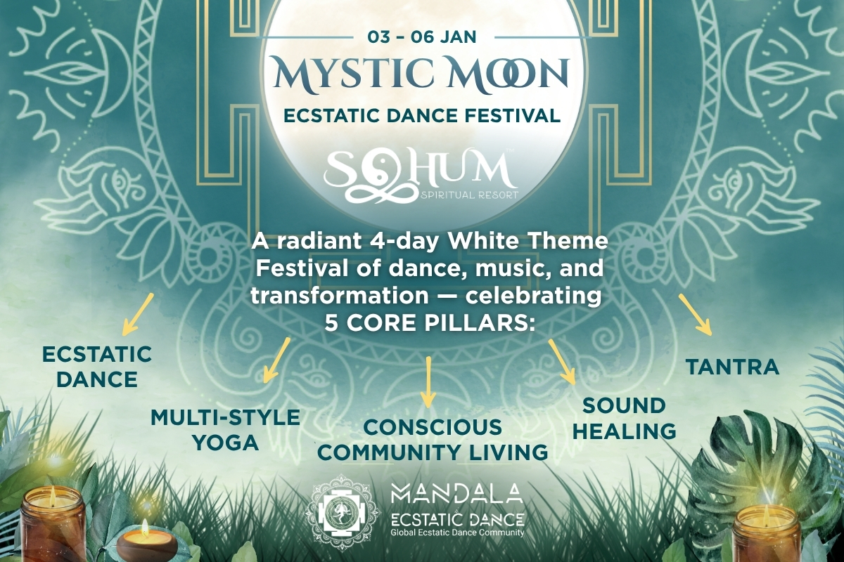 Mystic Moon Ecstatic Dance Festival Arambol Beach Goa January 2026